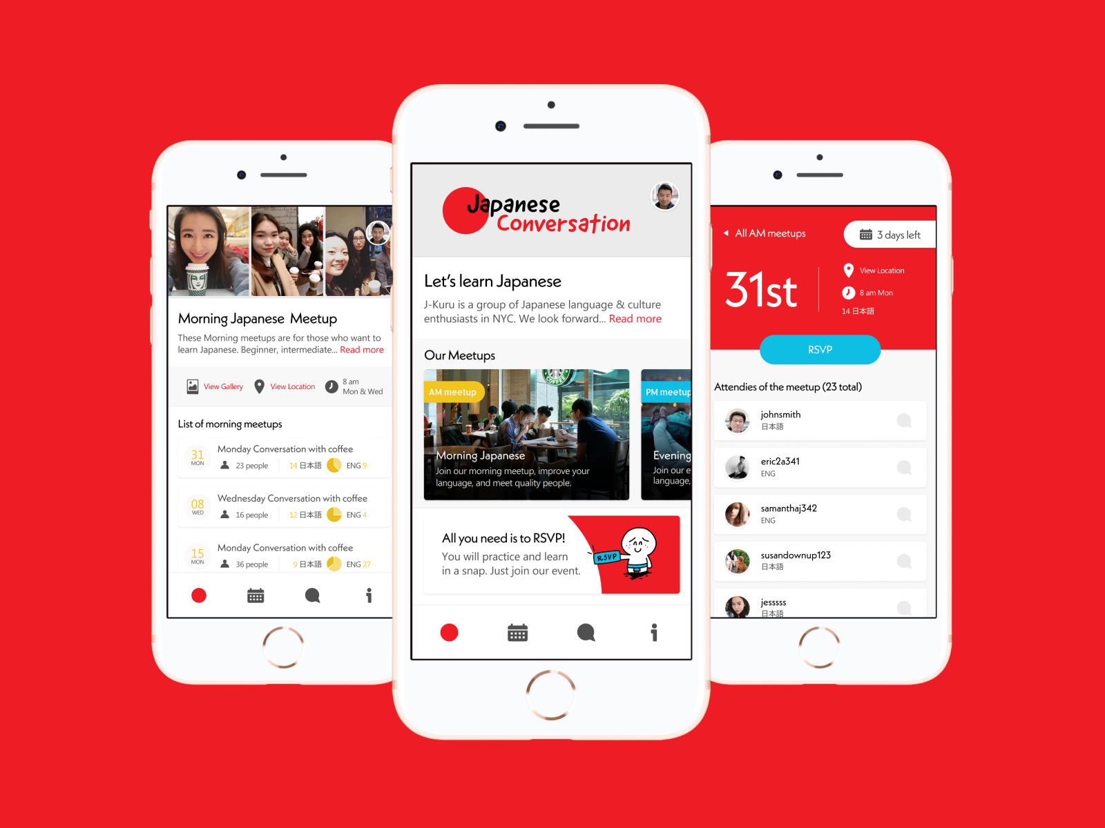 Meetup App by Mario Nikolic on Dribbble