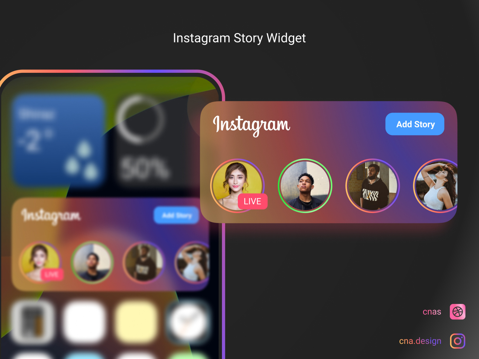Instagram Widget by CNA on Dribbble