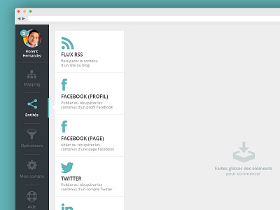 Navigation design for a web app by Stephane Martin on Dribbble