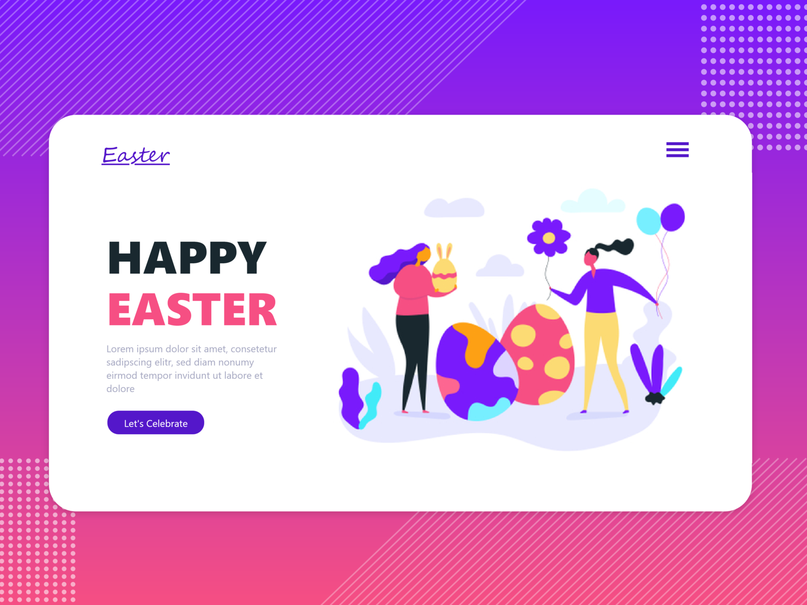 Happy Easter UI Design by Damilola Emmanuel Akinosun on Dribbble
