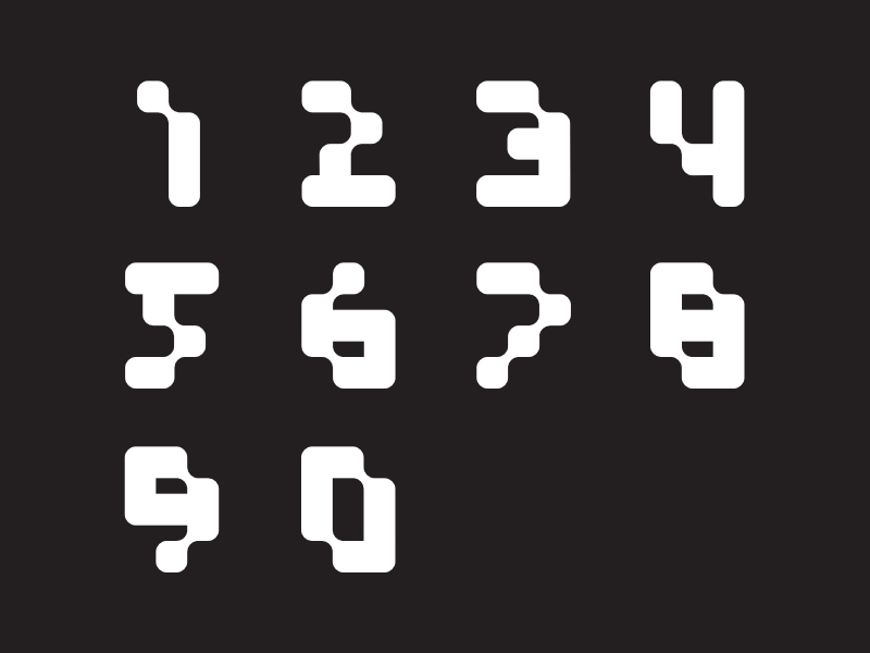 Numbers Font by Eyal Carmi on Dribbble