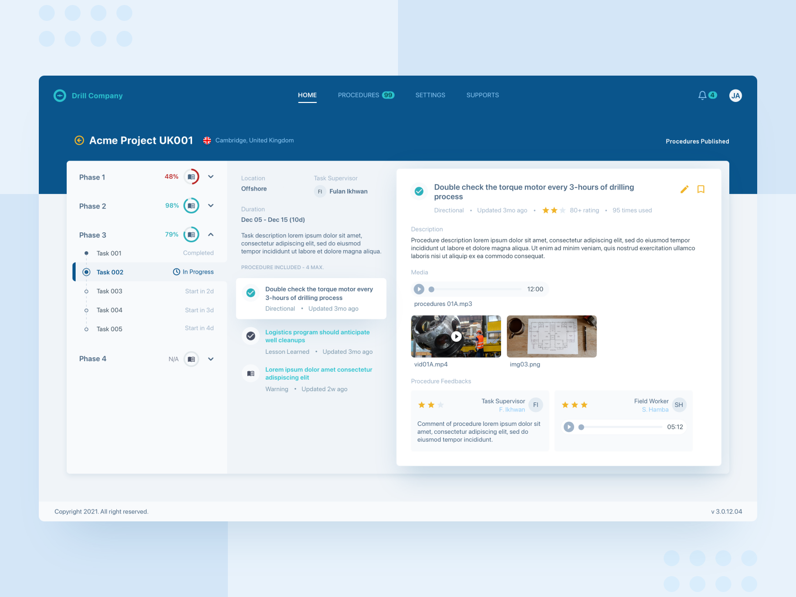 Procedure Promoter Project Details Concept Web Dashboard UI by Wahyu T ...