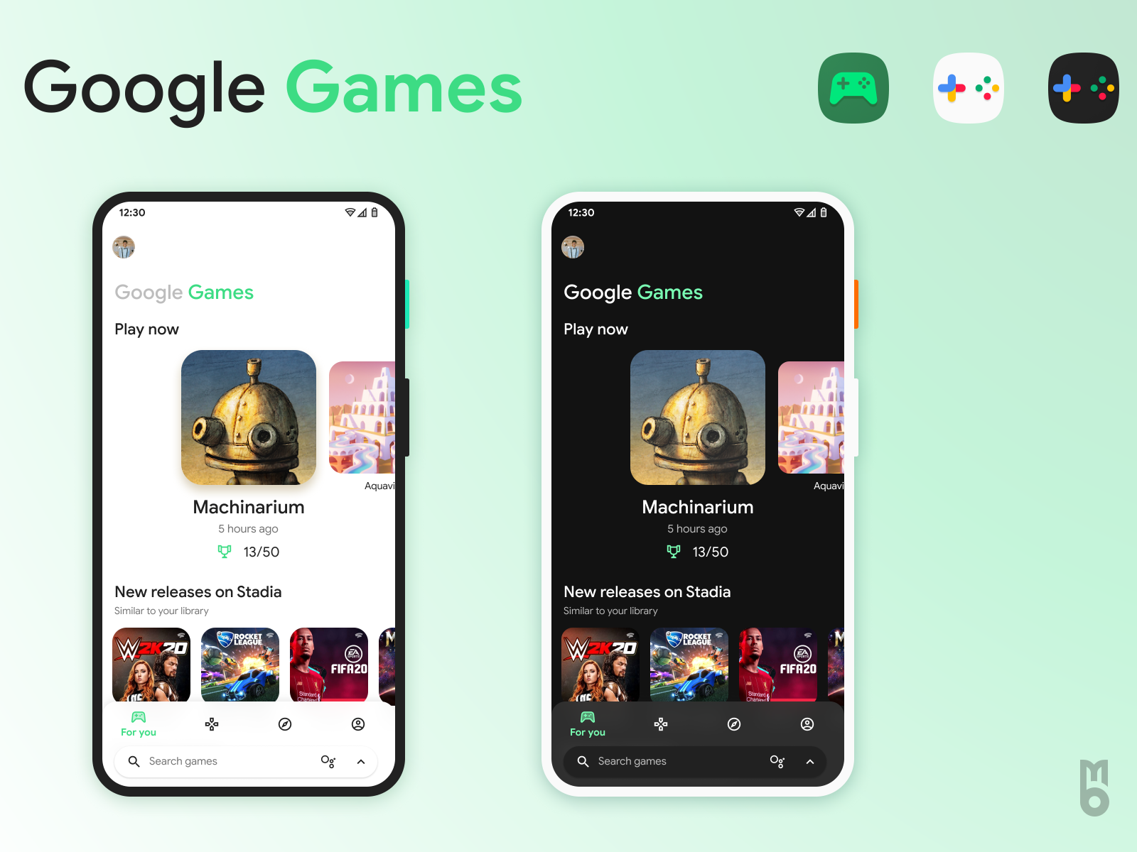 Google Games redesign by Marco Bedolini on Dribbble