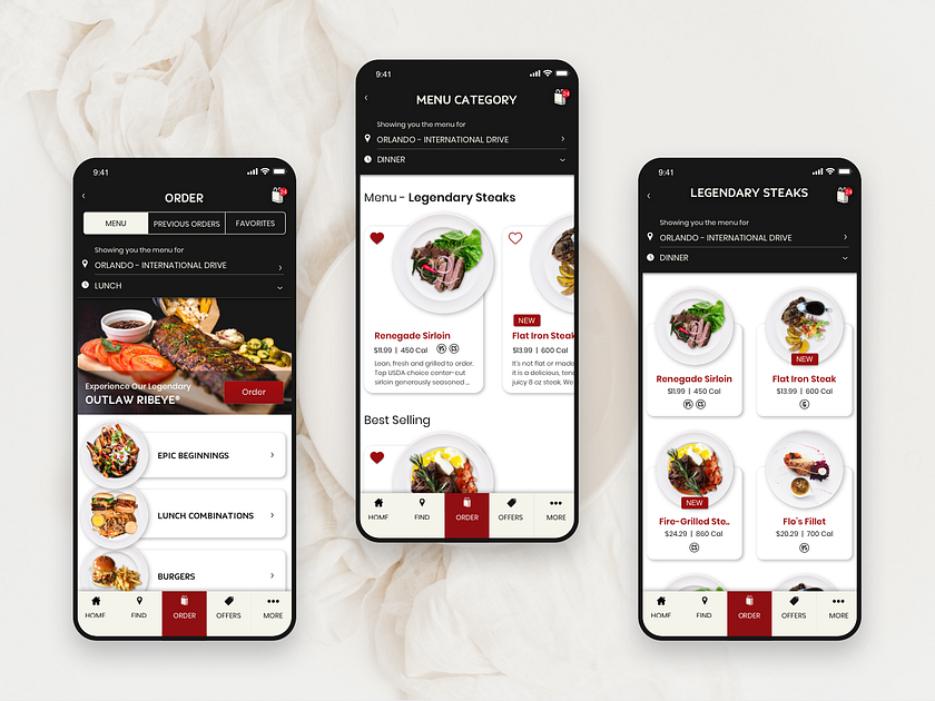 Menu UI designs, themes, templates and downloadable graphic elements on ...