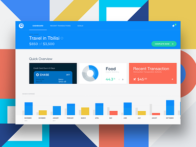 Budget Goals - Web by George Moxeve on Dribbble