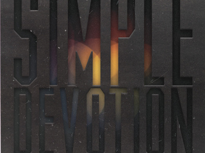 Simple Devotion CD by Adam Grason on Dribbble