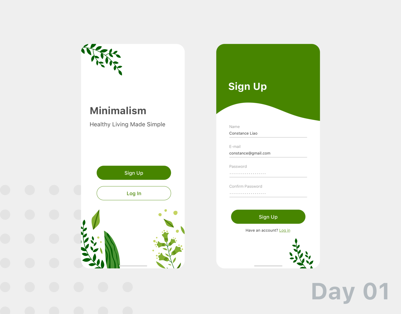 Daily UI - 01 Sign Up by Constance Liao on Dribbble