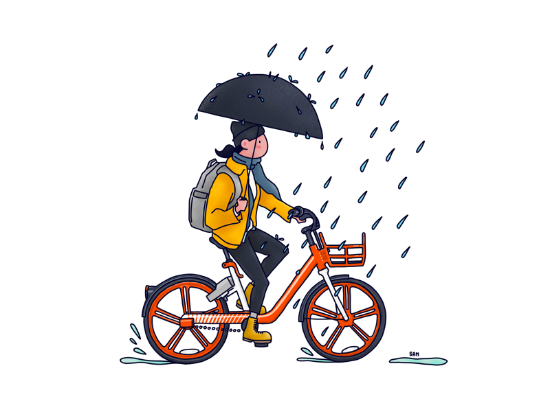 In The Rain by Shuangrui Sun on Dribbble