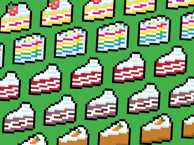 16-Bit Snacks - Cakes by Ellen Ma on Dribbble