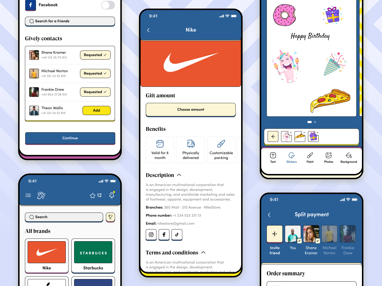 Gively app. Customize your gift by ilya luzan for TheRoom on Dribbble