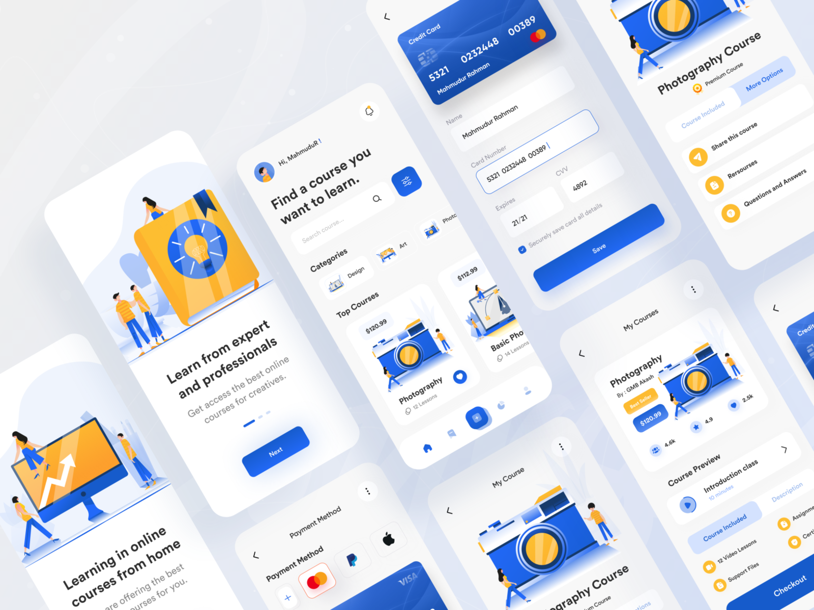 Course Mobile App 📖 by Mahmudur Rahman for Orizon: UI/UX Design Agency ...