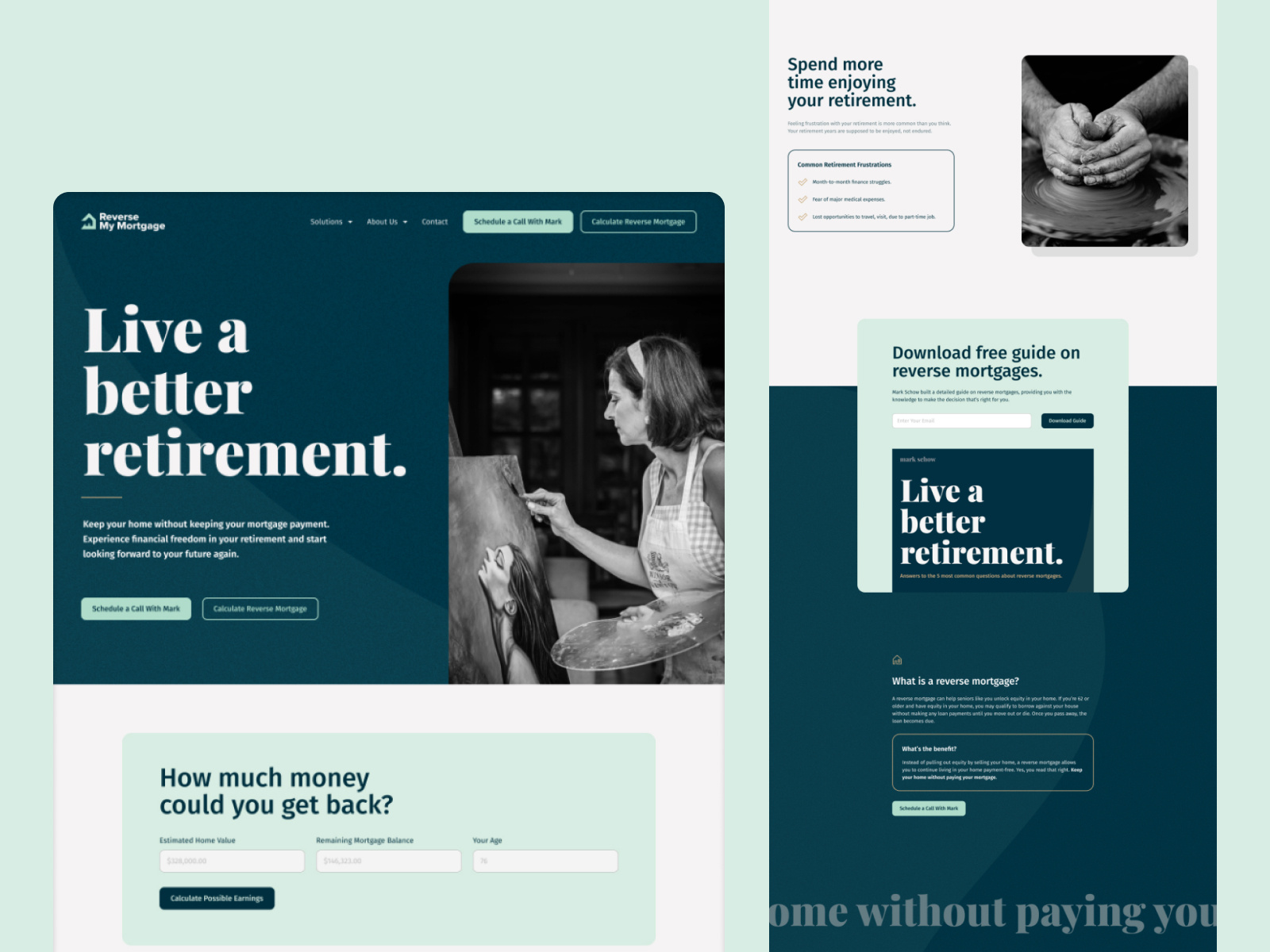Retirement Site by Dustin Ellsworth on Dribbble