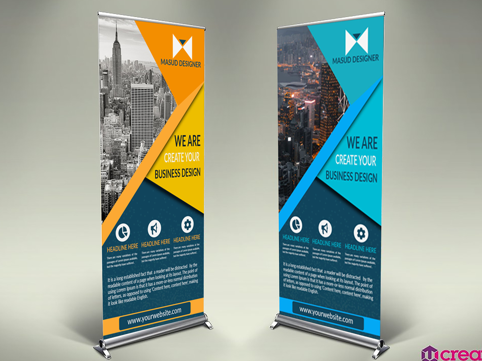 business Rollup banner design by Md Masud Khan on Dribbble