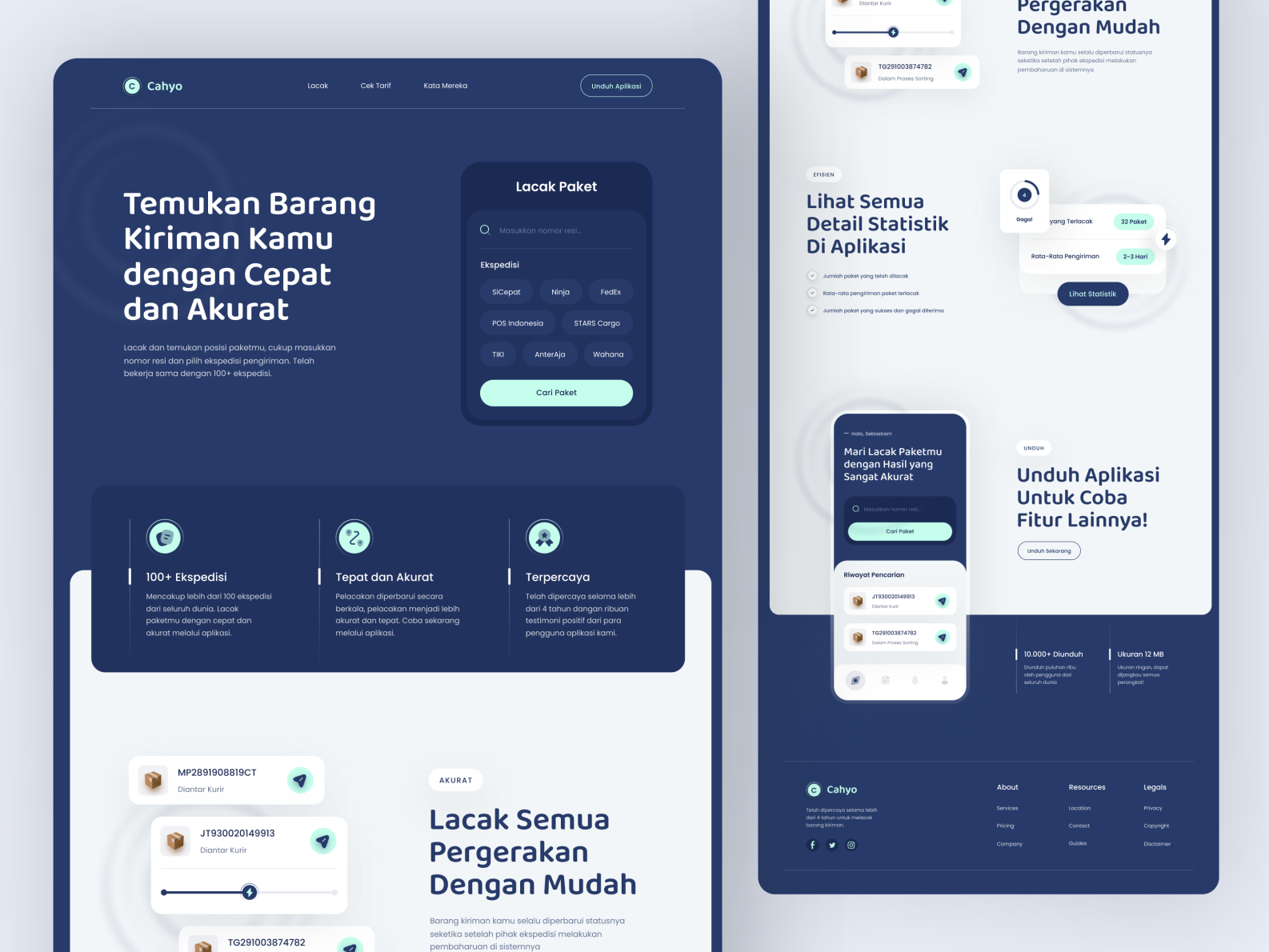Package Tracker Landing Page by Farrel Putra on Dribbble