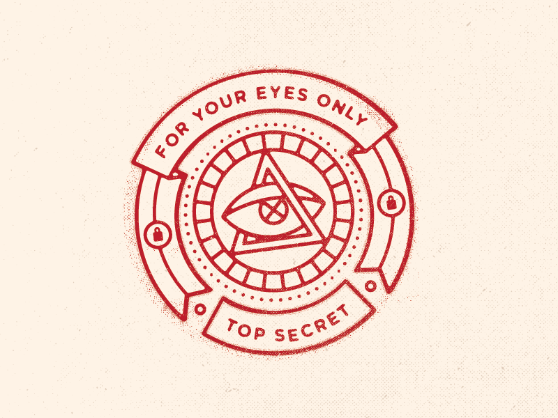 Top Secret For Your Eyes Only Stamp