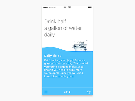 Daily tips app by Patrick Adiaheno ︎ on Dribbble