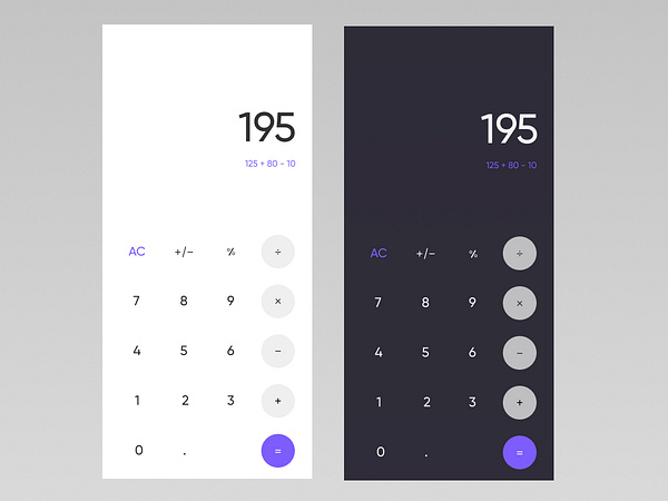 Calculator UI designs, themes, templates and downloadable graphic ...