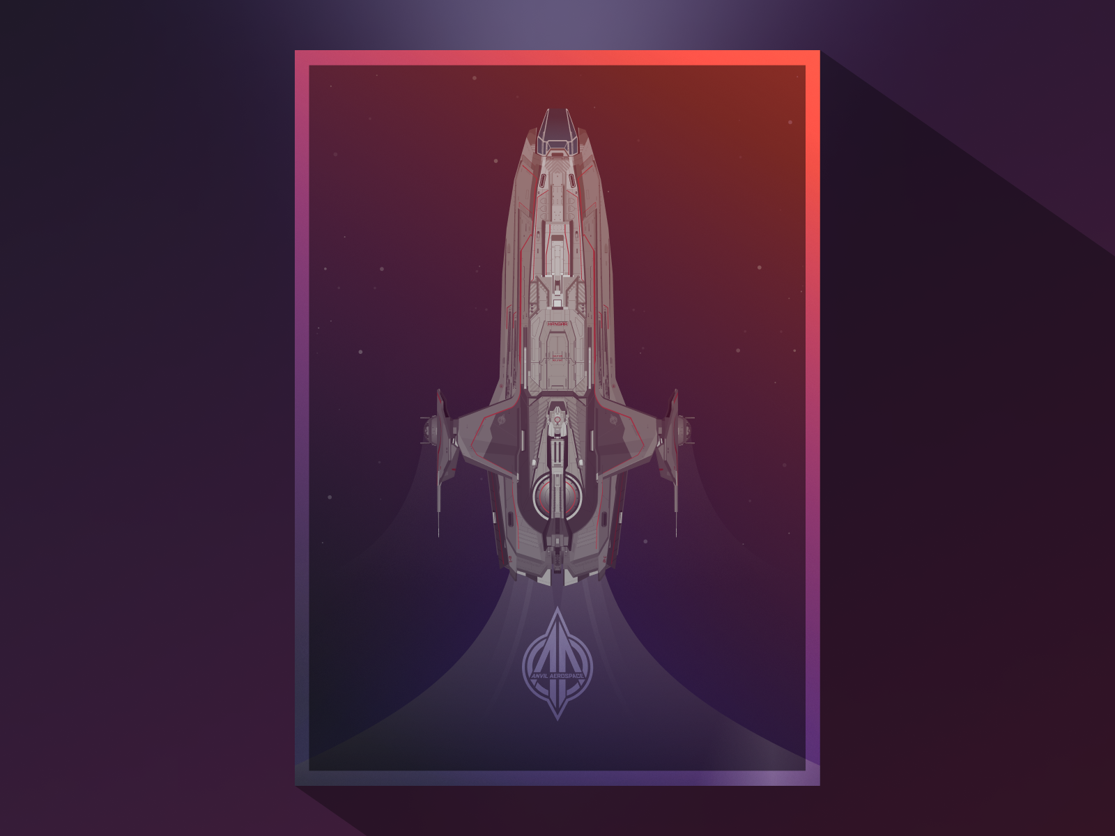 Star Citizen Anvil Carrack Poster Digital Prints Prints etna.com.pe