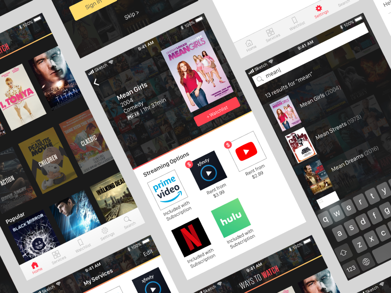 Ways to Watch mobile app screens by Melinda Lease on Dribbble