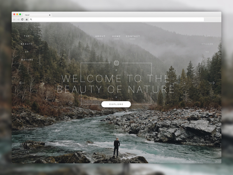 The Beauty Of Nature - Landing Page by LM on Dribbble