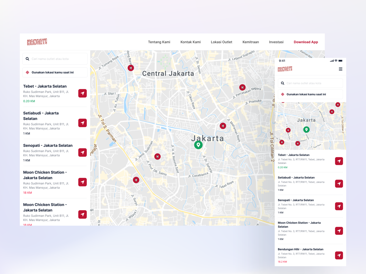 Hangry - Outlet Location 📌 by Wiryana on Dribbble