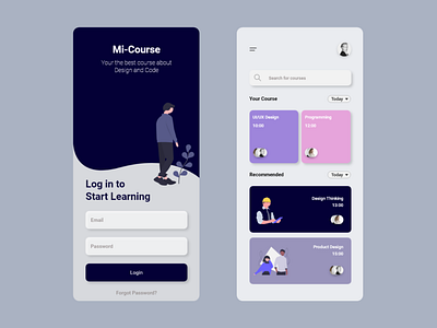 MiCourse App Exploration by Wiryana on Dribbble
