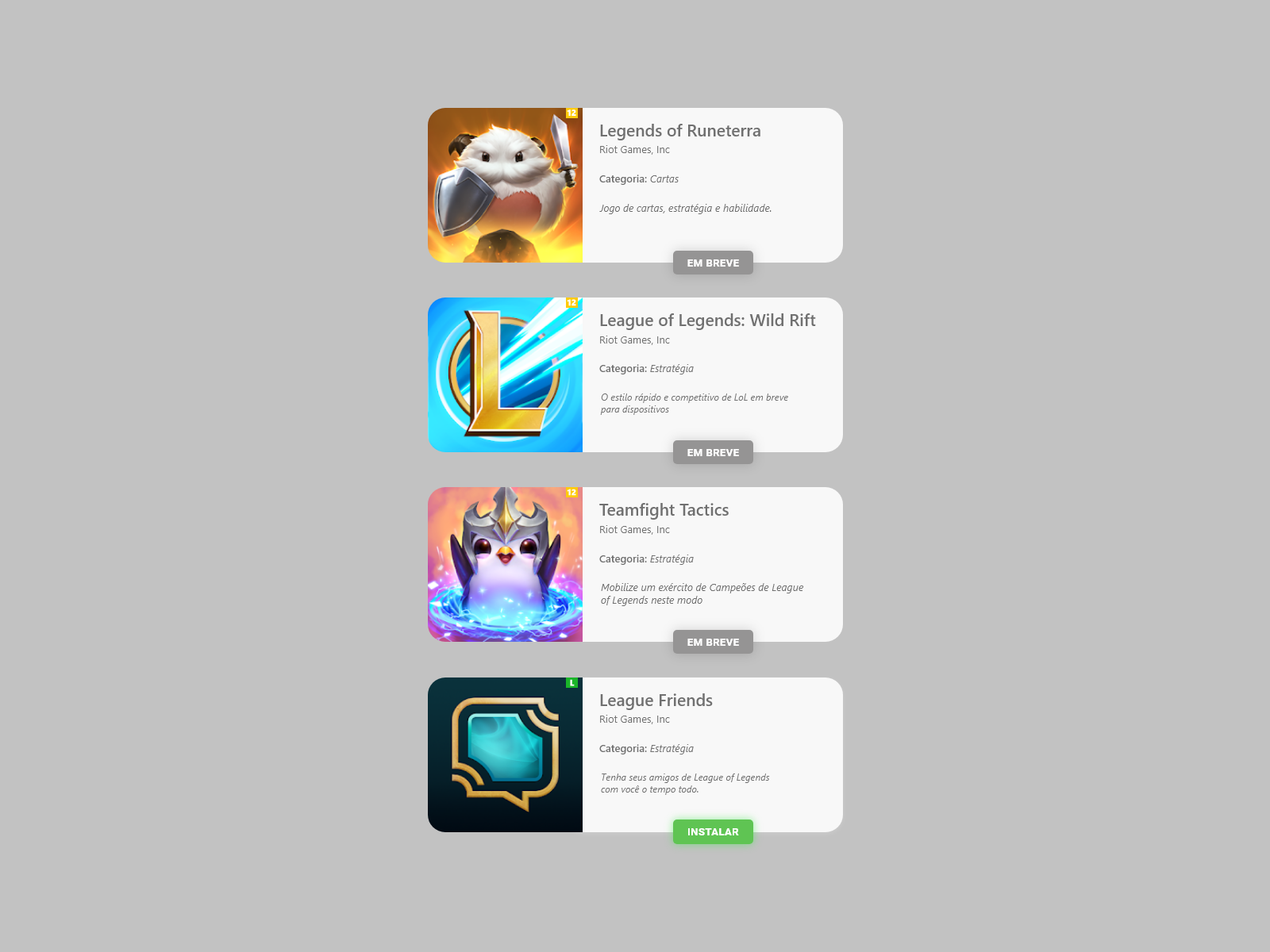 Apps Info Card by Mariana Brasil on Dribbble