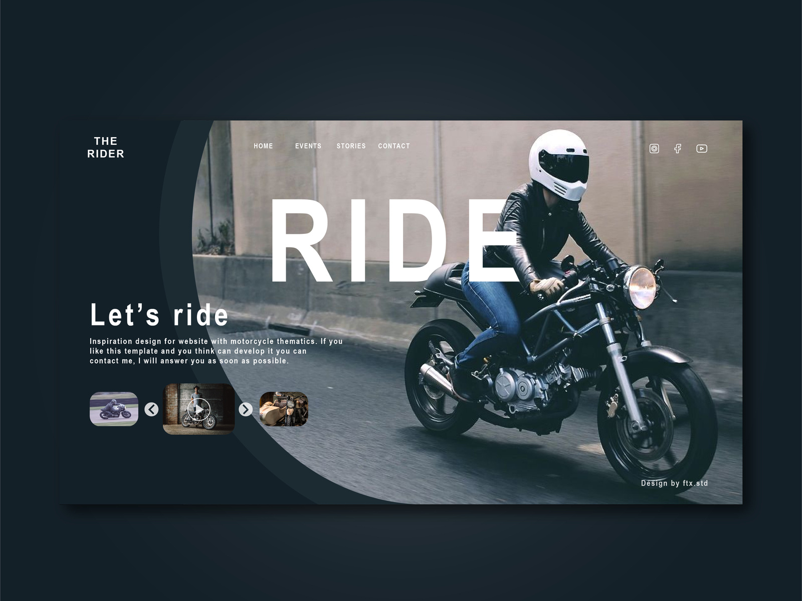 UI design motorcycle by ikhwanfata on Dribbble