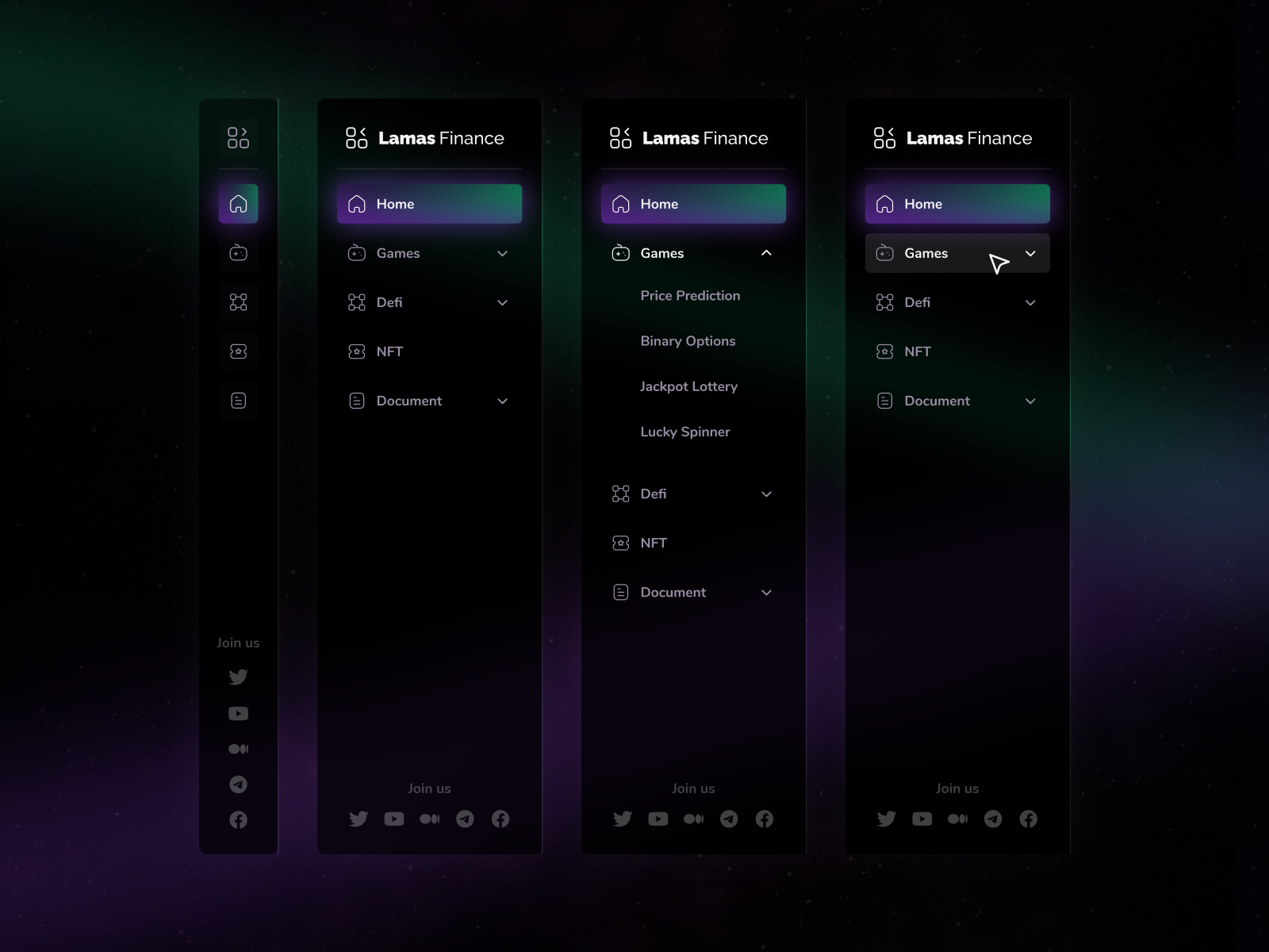 Side Menu - Lamas Finance #5 by Tien Tien N. on Dribbble