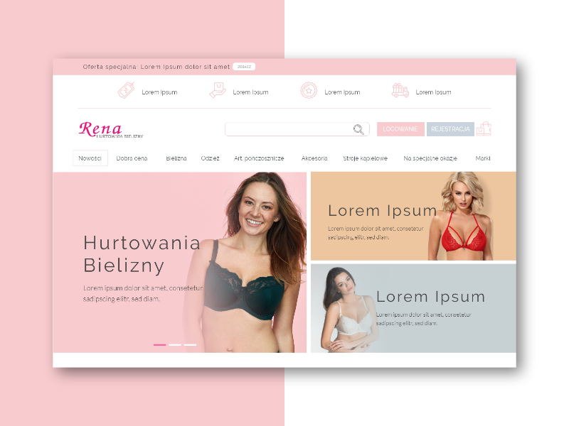 E-commerce home page design by Joanna Brom on Dribbble