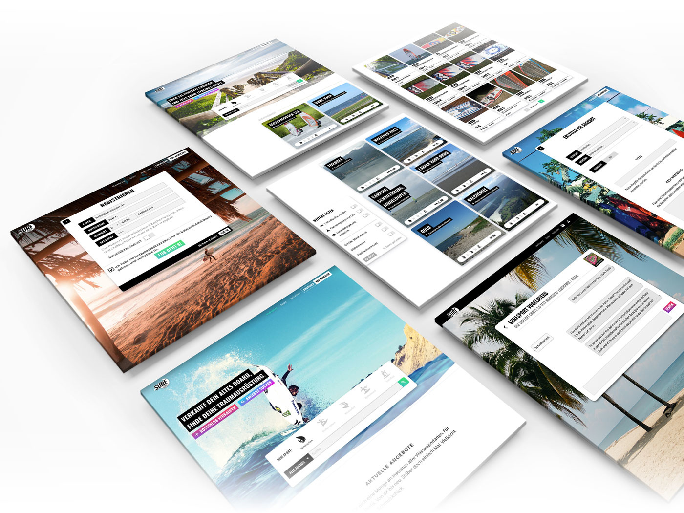 Surfspot.de Layouts by Jakob Trost on Dribbble