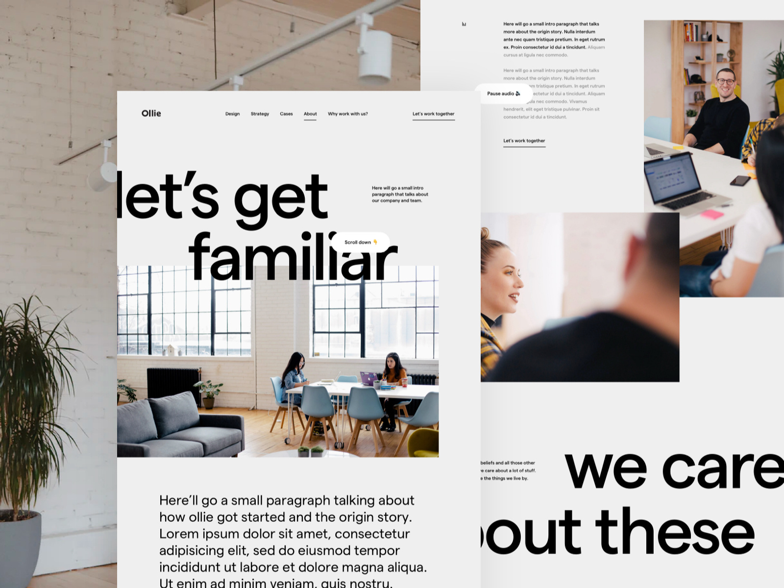 About page creative studio by Gil on Dribbble