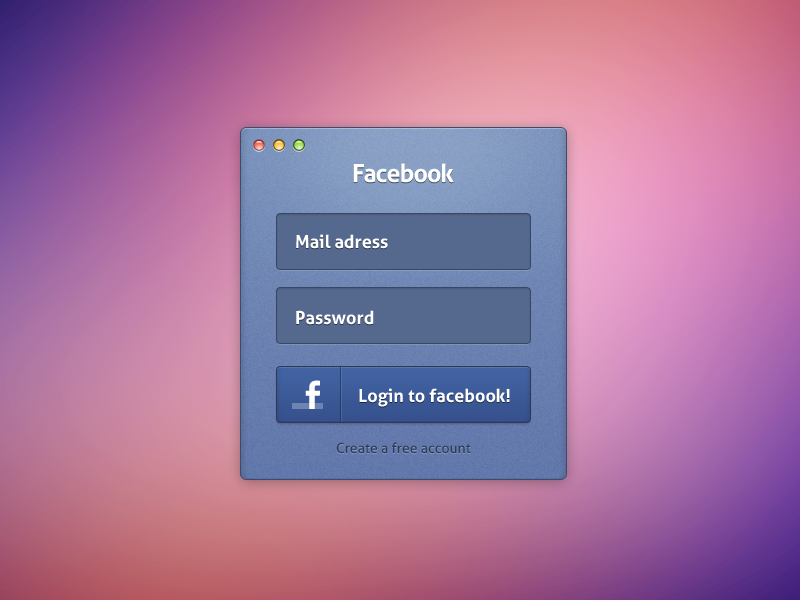 Facebook Login by Gil on Dribbble