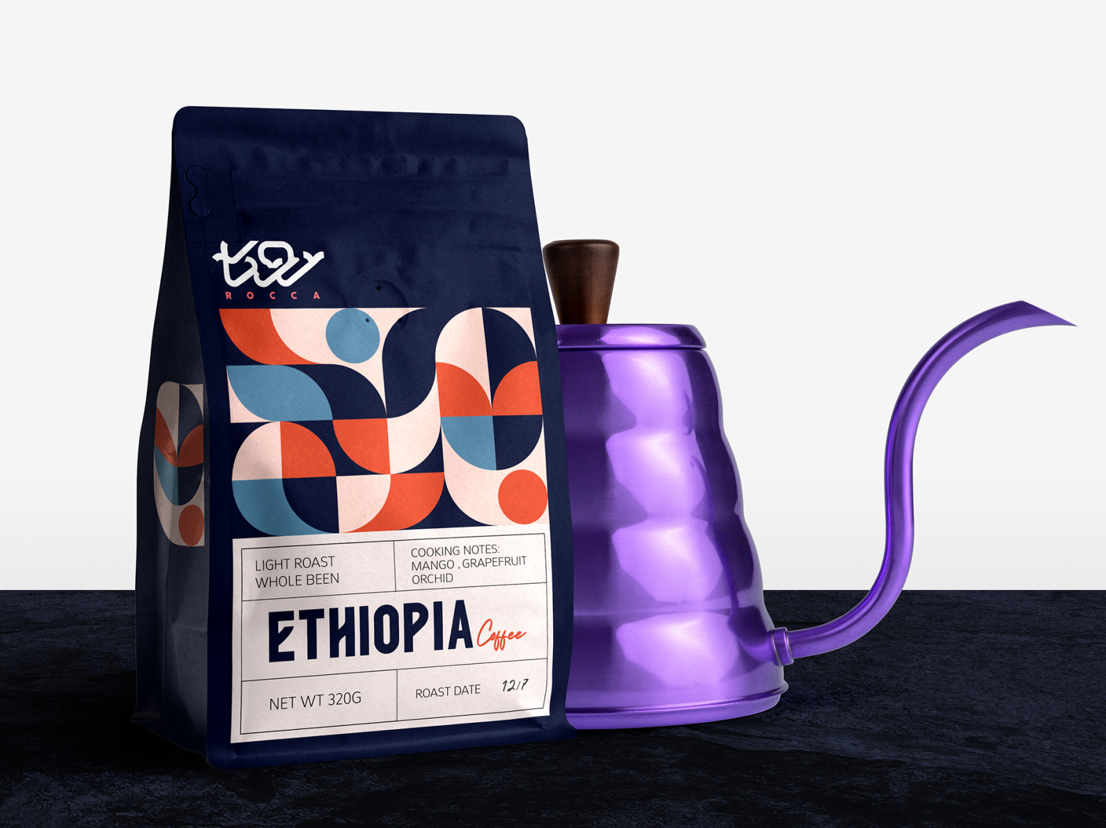 rocca coffee packaging design by Faraz Zarifiyan on Dribbble