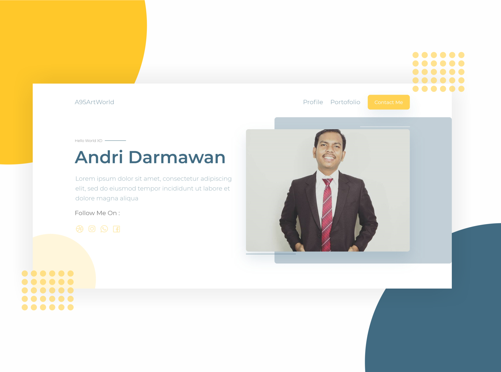 UI Design Profile by Andri Darmawan on Dribbble