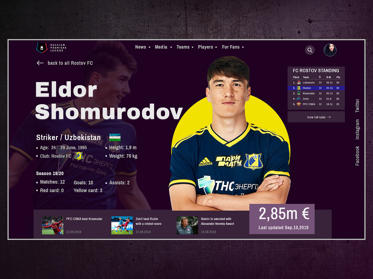 Player Profile designs, themes, templates and downloadable graphic ...