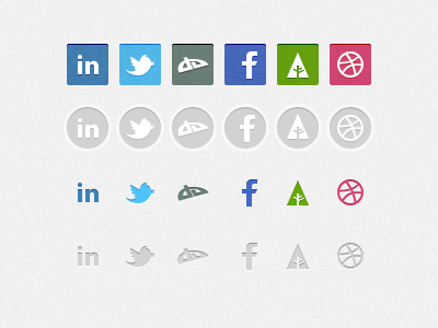 Social Icons by Michael Shanks on Dribbble