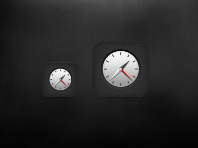 iOS Clock Icon by Michael Shanks on Dribbble