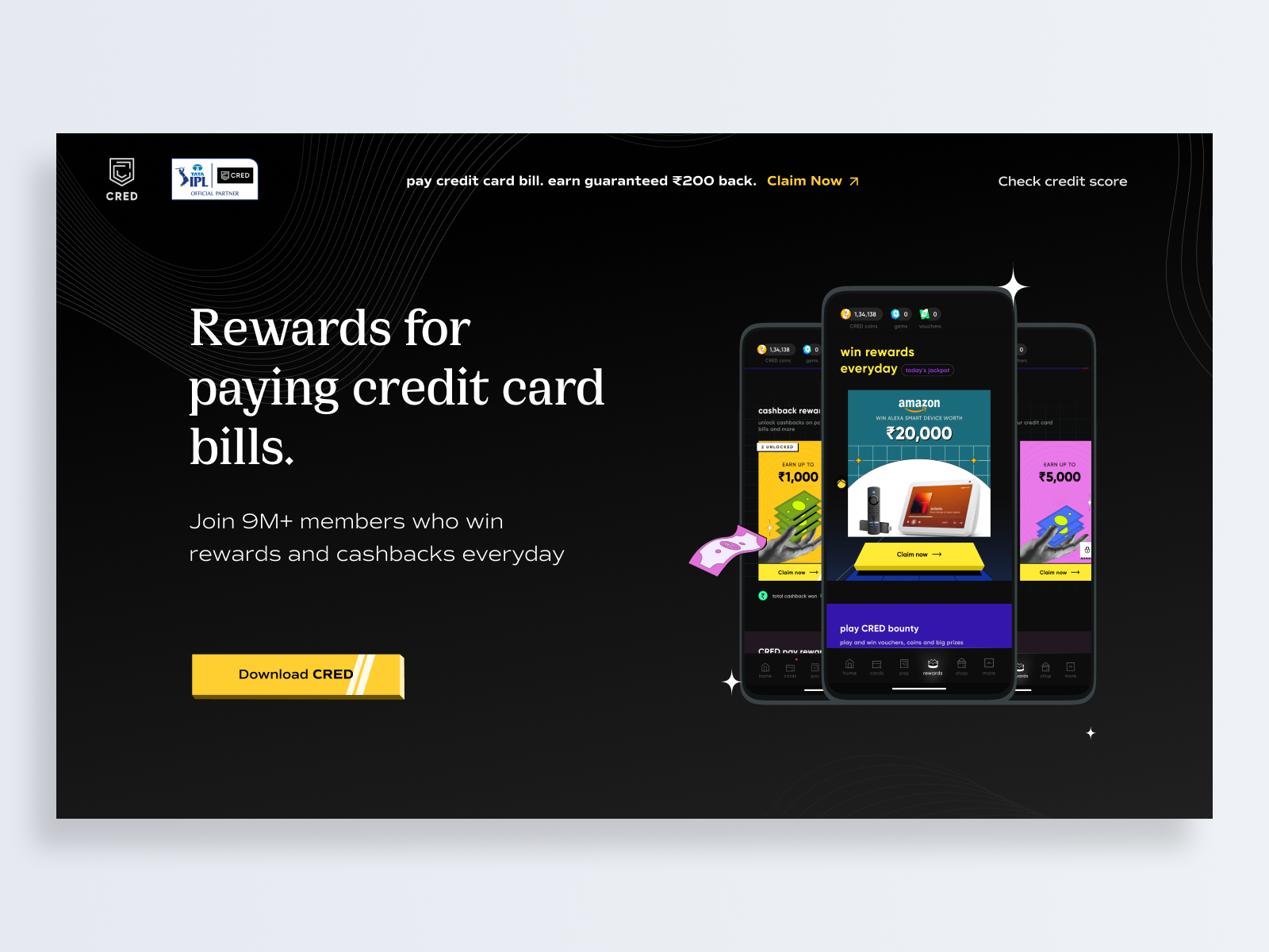 CRED Landing Page by Rahul Karnekar on Dribbble