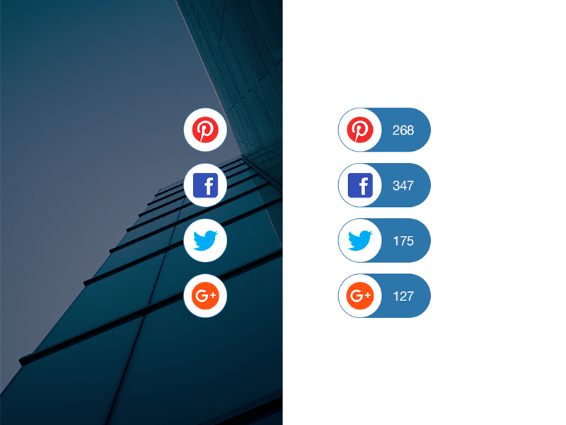 Daily UI #010 – Social Share by Alexander Mochalov on Dribbble