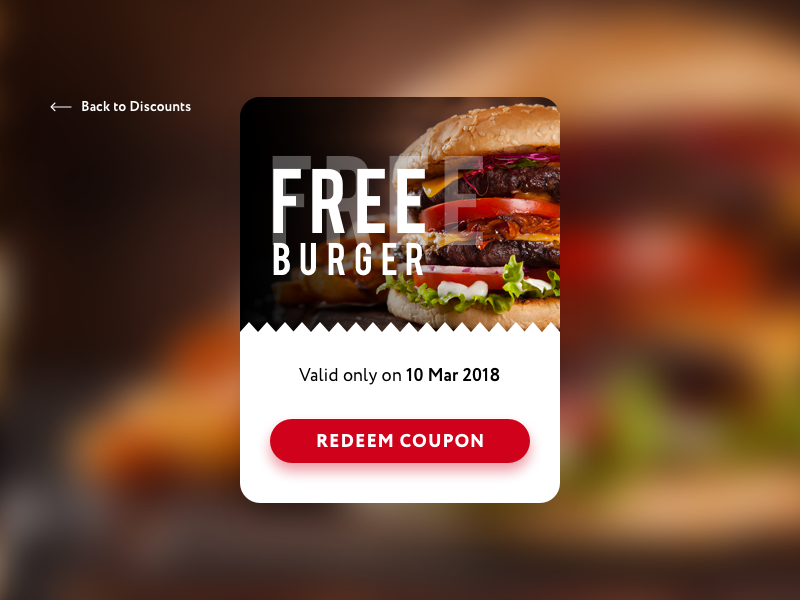 Daily UI #061 – Redeem Coupon by Alexander Mochalov on Dribbble
