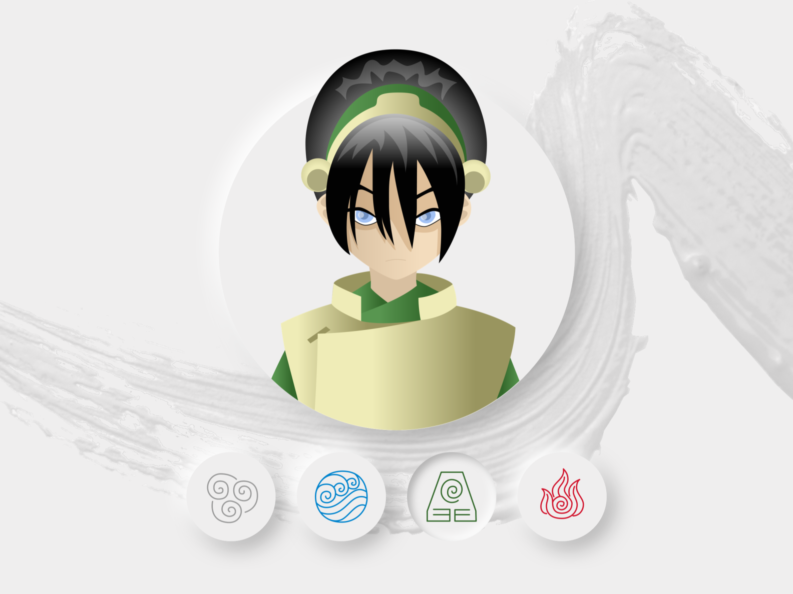 Toph Beifong Neumorphic Illustration by the vibrant machine on Dribbble