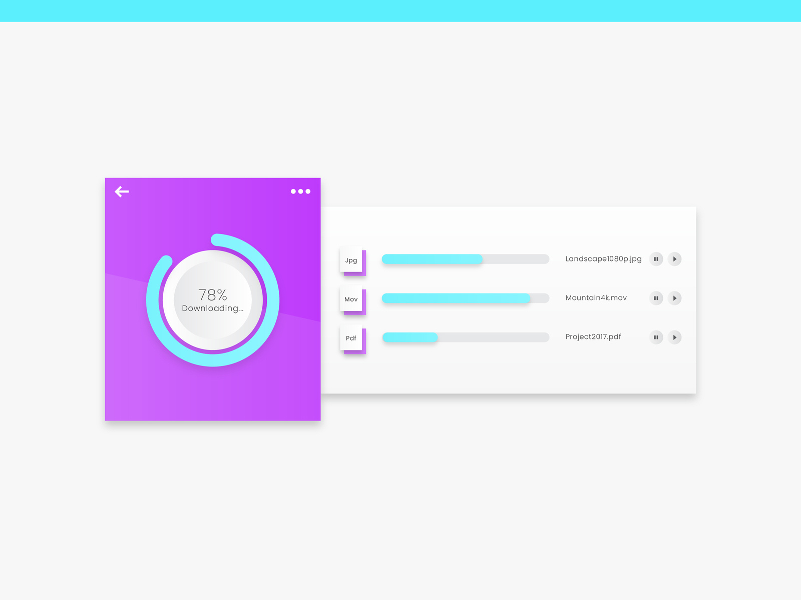 Download file UI by Akbar Yudharta on Dribbble