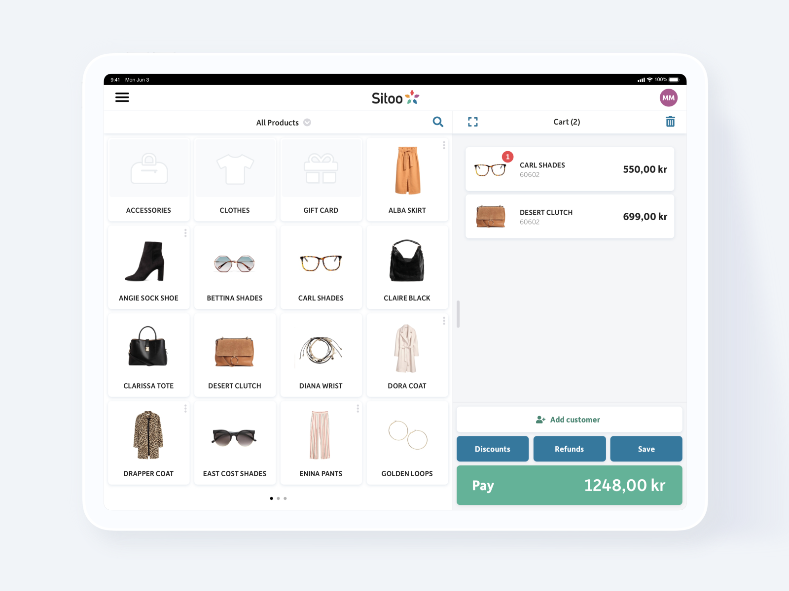 Sitoo POS Concept by Alexander Radsby on Dribbble