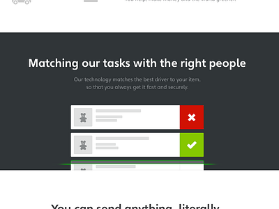 Task matching by Andrew Kordampalos on Dribbble