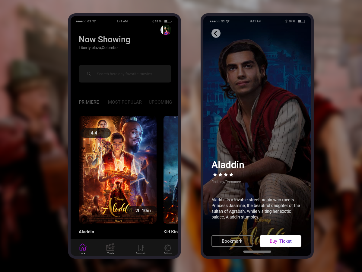 Film-Mobile-UI-#01 by DULA on Dribbble