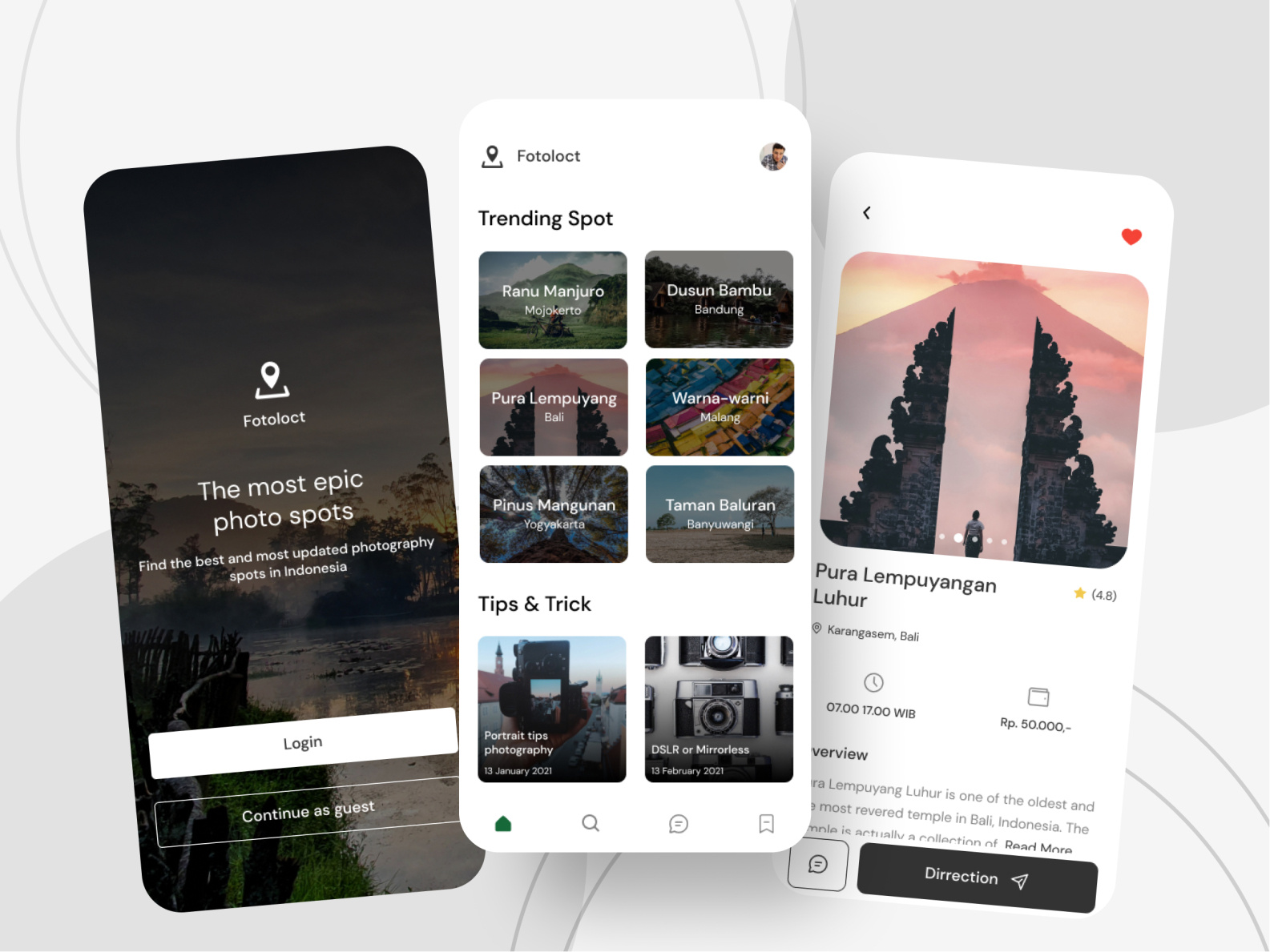 Photo Location Sharing App by Ricky Mandala S on Dribbble