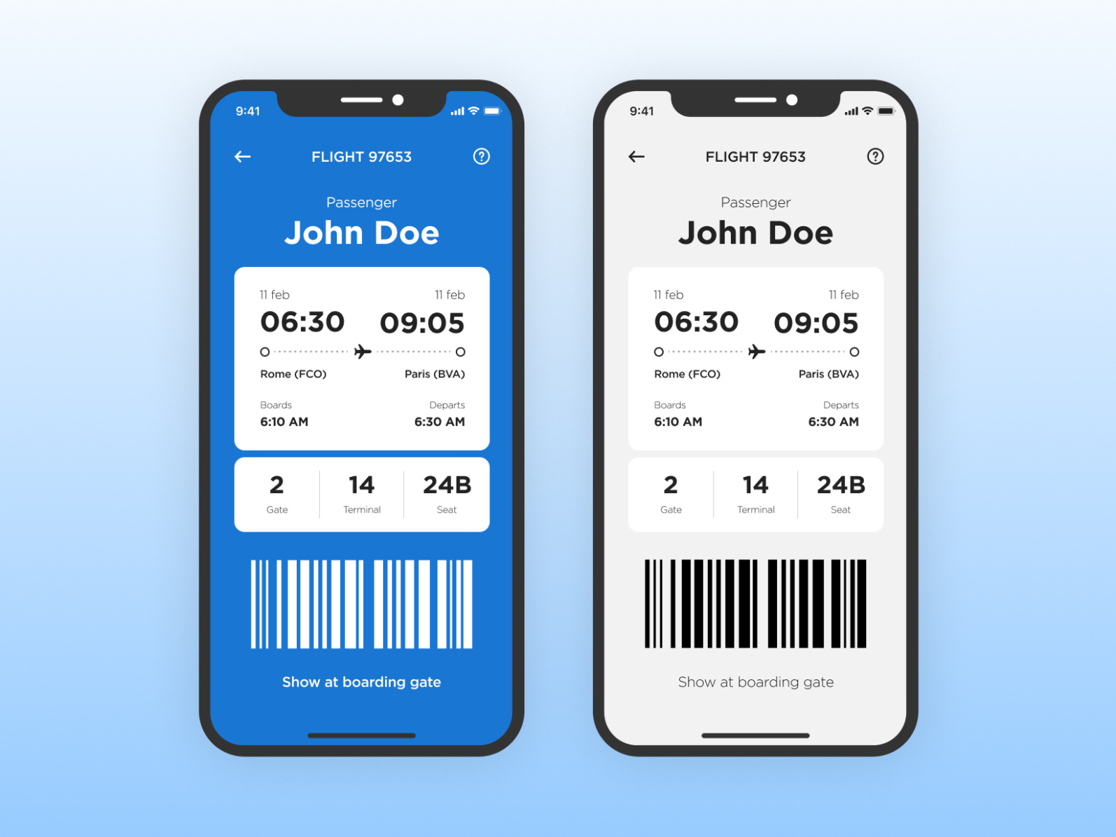 Daily UI #024 - Boarding Pass by Sofia Marchi on Dribbble