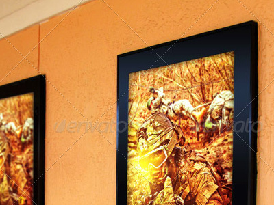 Movie Poster Frame Poster Mockup Template by Mark Taylor on Dribbble