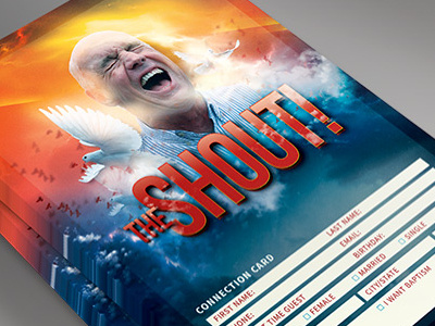 The Shout Church Connection Card Template by Mark Taylor on Dribbble